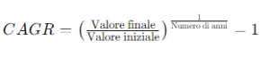 CAGR: cosa è e come si calcola. Esempio calcolo formula excel